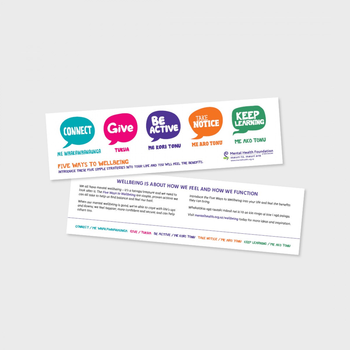 Five Ways to Wellbeing bookmark | Mental Health Foundation