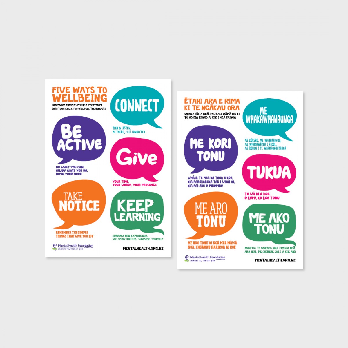 Five Ways to Wellbeing poster sets | Mental Health Foundation